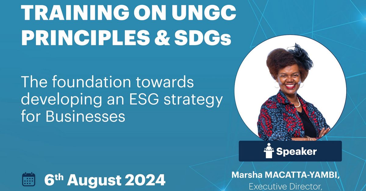 Training on UNGC principles & SDGs | Tanzanie